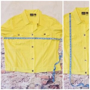 Chico's | Tops | Chicos Additions Lemon Yellow Jacket Blouse Xl | Poshmark